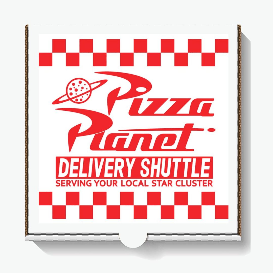 Pizza Planet Pizza Box Label Sticker: Toy Story Party Decoration - Etsy