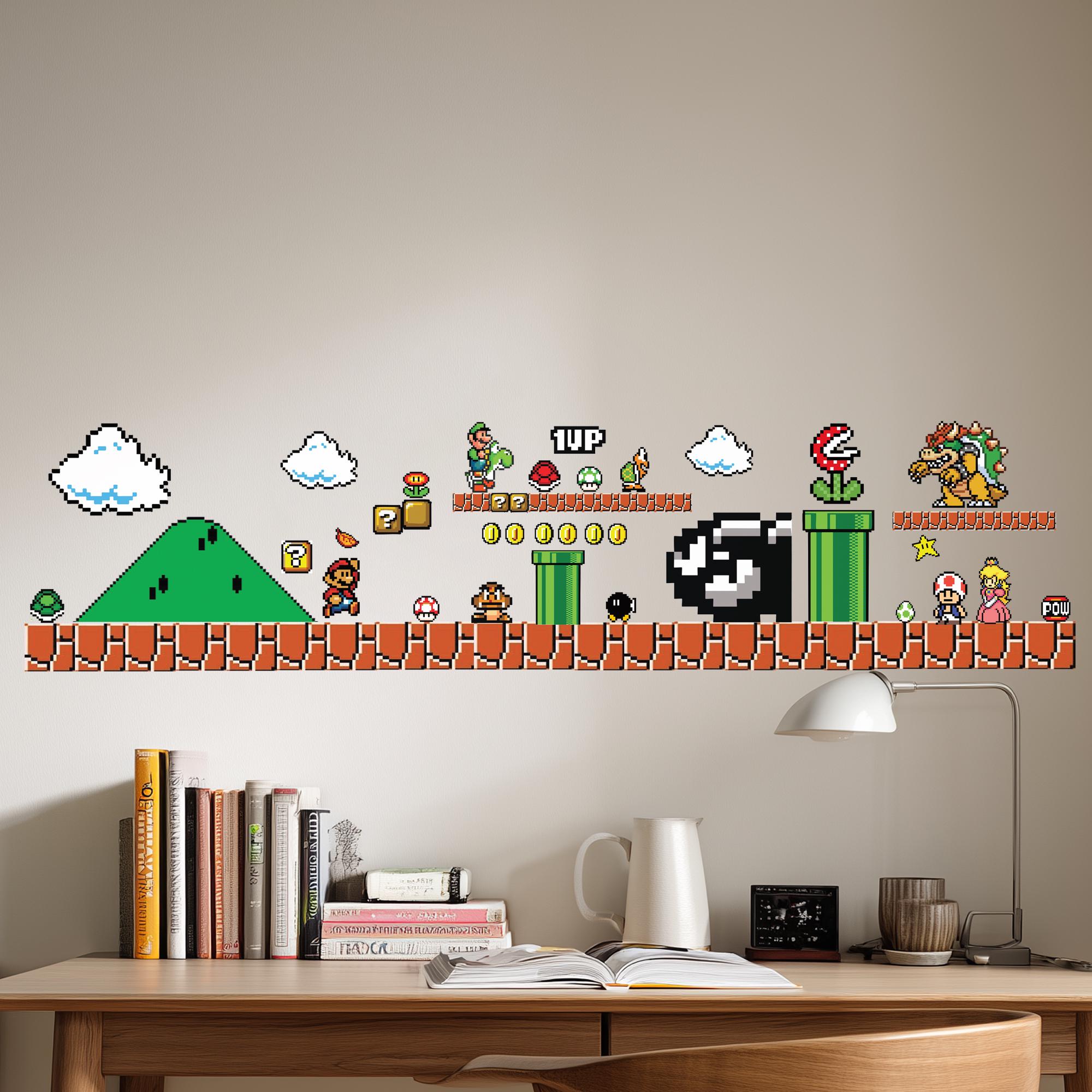 Super Mario Level Retro Pixel Design: With Characters and Icons Adult ...