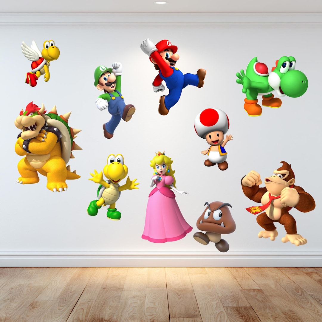Super Mario Characters Design Adult Children's Games Room Home ...
