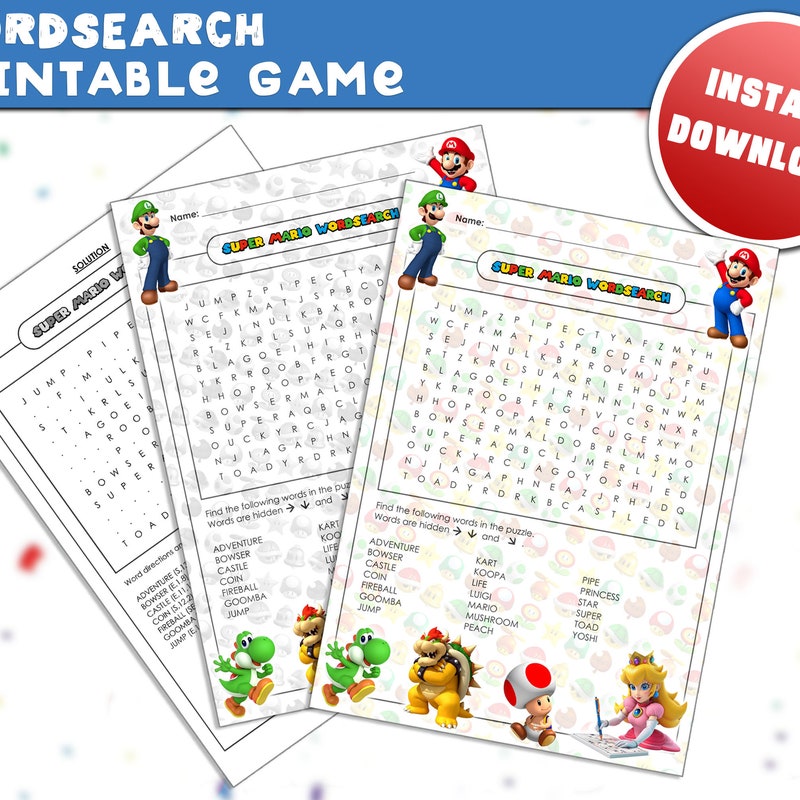 Nintendo Printables - Etsy