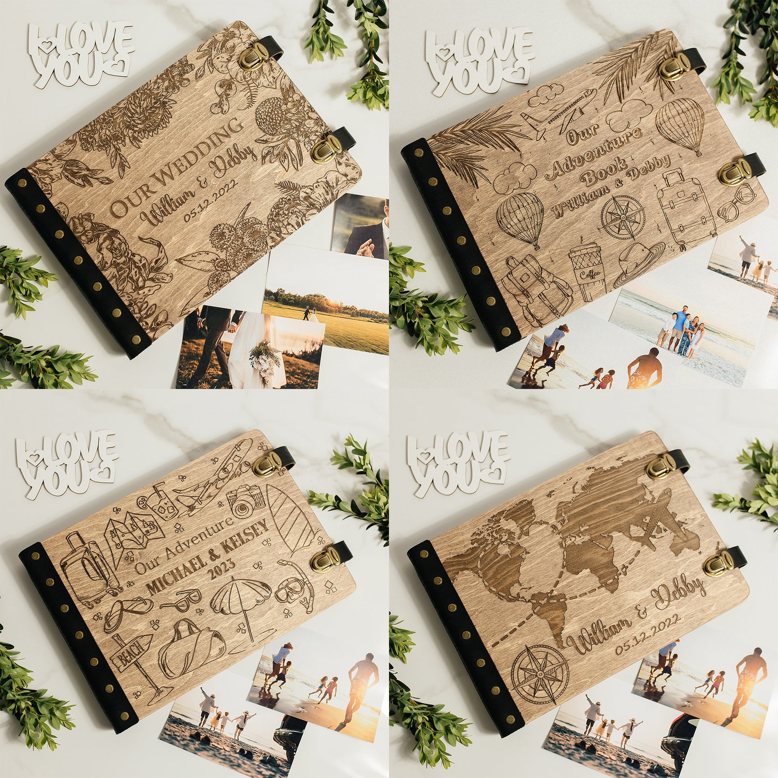 Our Adventure Book, Custom Photo Album, Adventure Photo Album , Wedding ...
