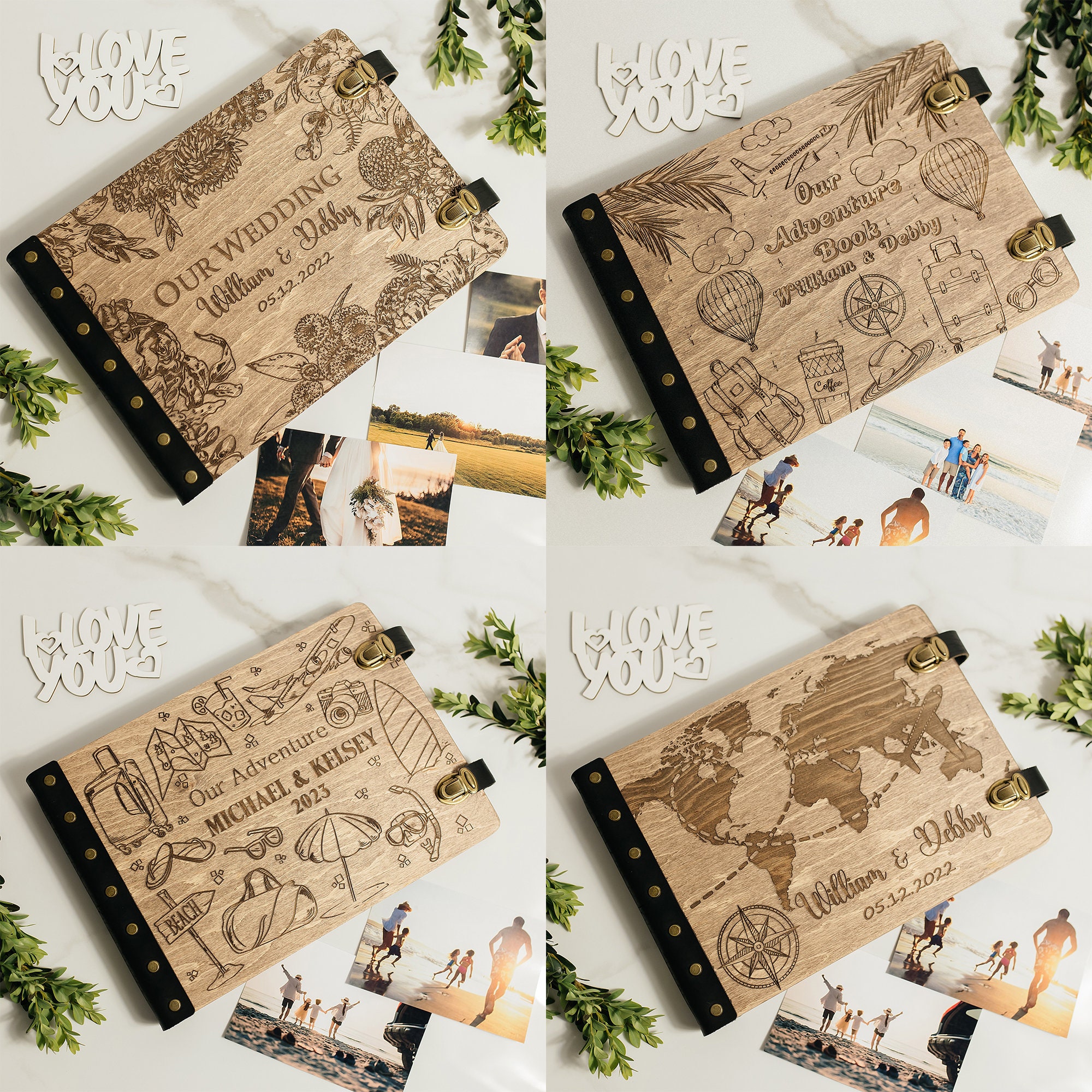 Our Adventure Book, Custom Photo Album, Adventure Photo Album , Wedding ...