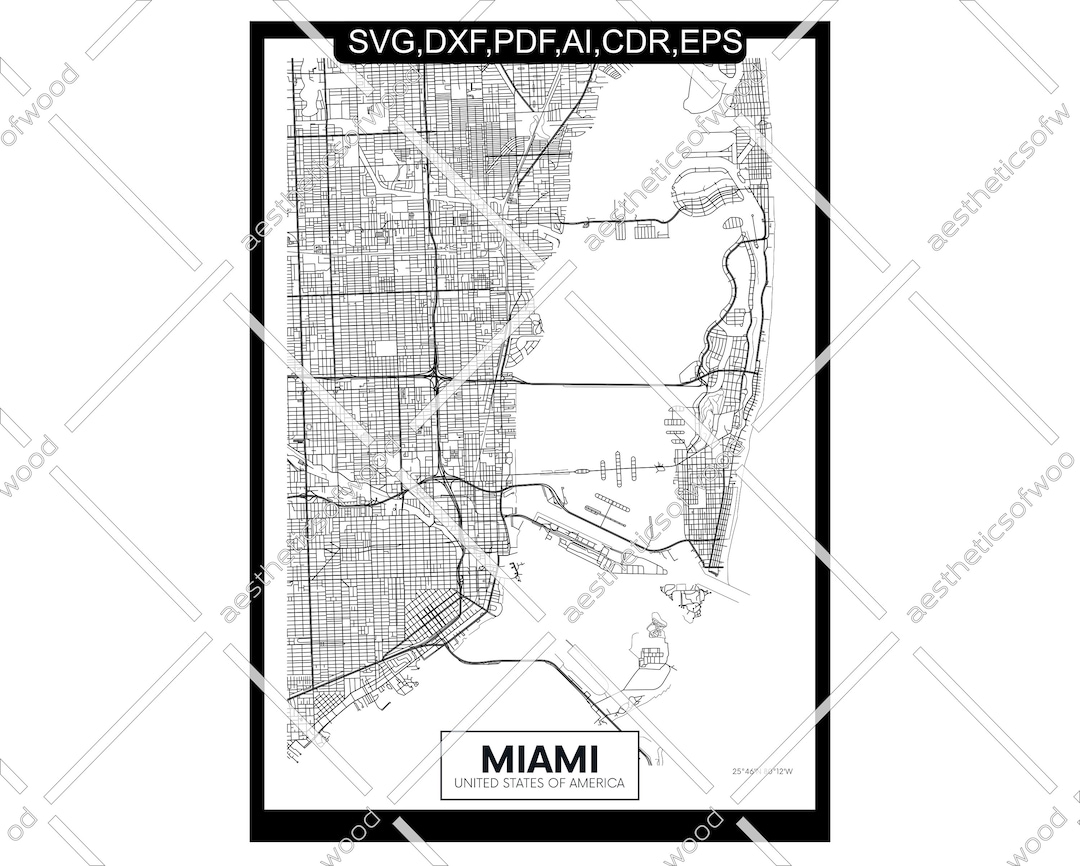 Miami Outline SVG Files | Miami Cut Files | United States of America ...
