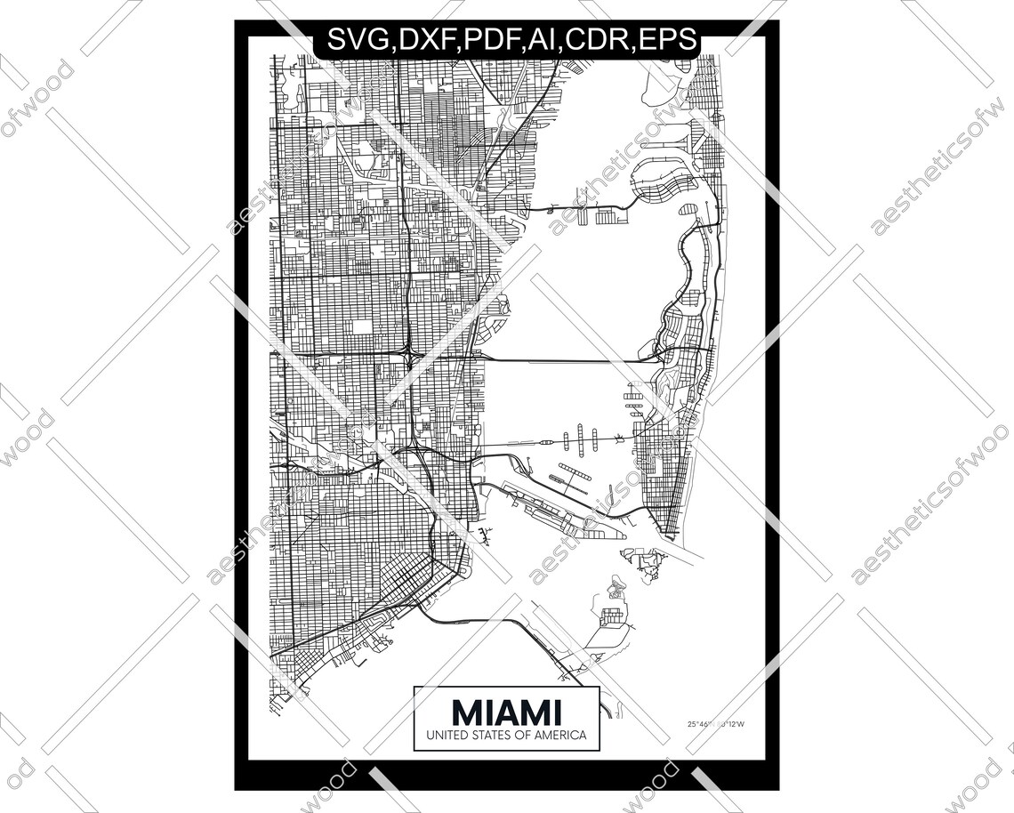 Miami Outline SVG Files | Miami Cut Files | United States of America ...