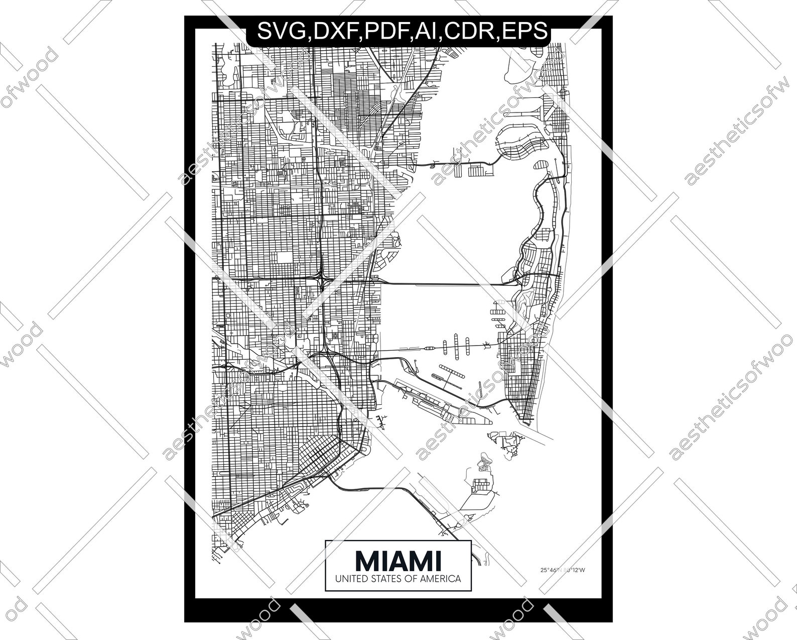 Miami Outline SVG Files | Miami Cut Files | United States of America ...