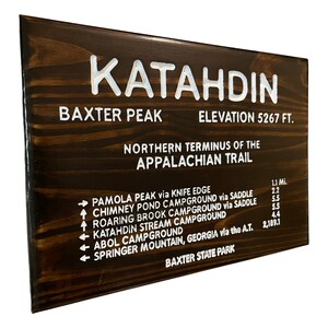30" Katahdin Summit Sign Replica | Baxter State Park | Baxter Peak ...