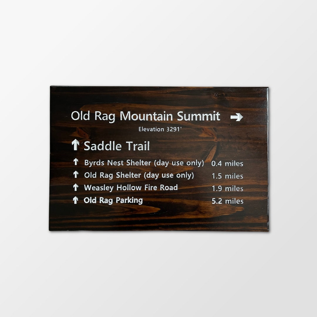 17" Old Rag Summit Sign Replica | Shenandoah National Park | Blue Ridge ...