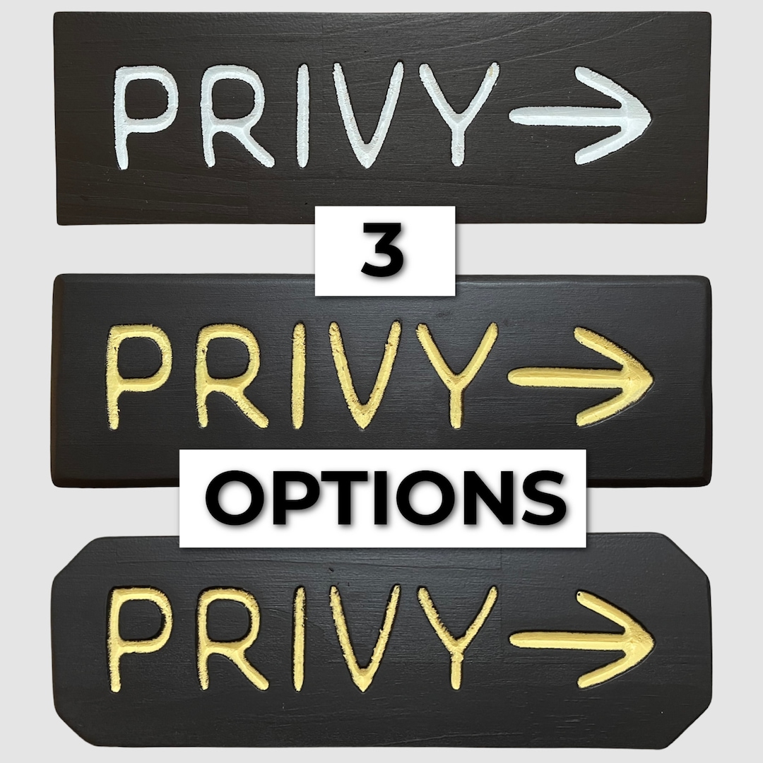 Privy Sign Replica | Funny Sign | Hiker Sign | Trail Sign | Camping ...