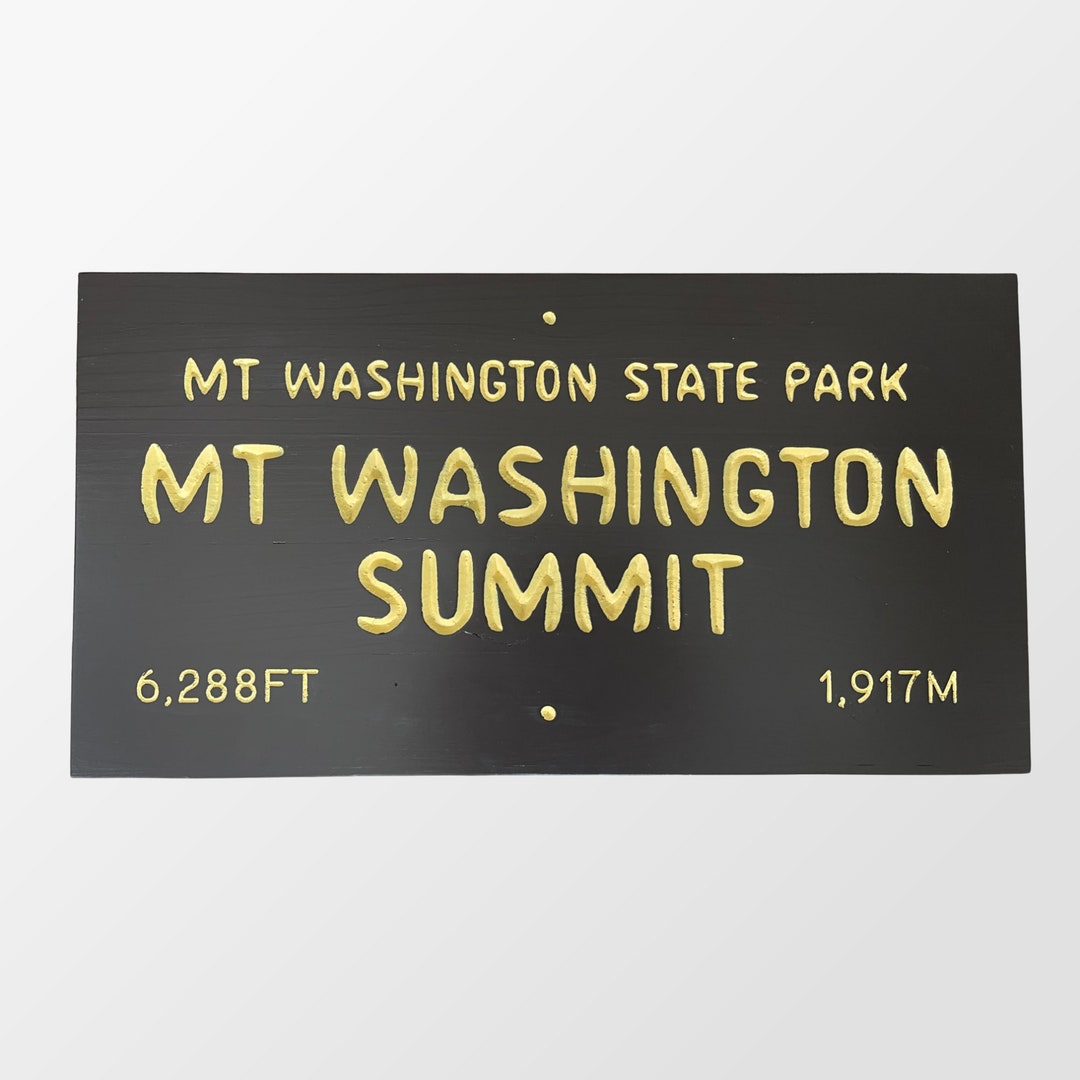 Mount Washington Summit Sign Replica - Appalachian Trail Decor (22") - Etsy