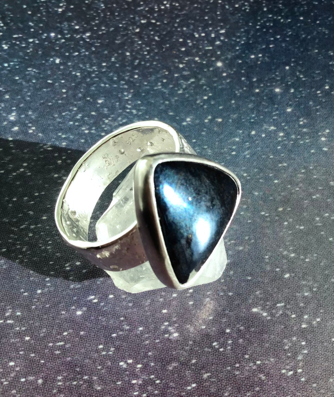 Covellite Ring Size 7.5 Metalic Blue Gemstone, Big Dipper, Ooak ...