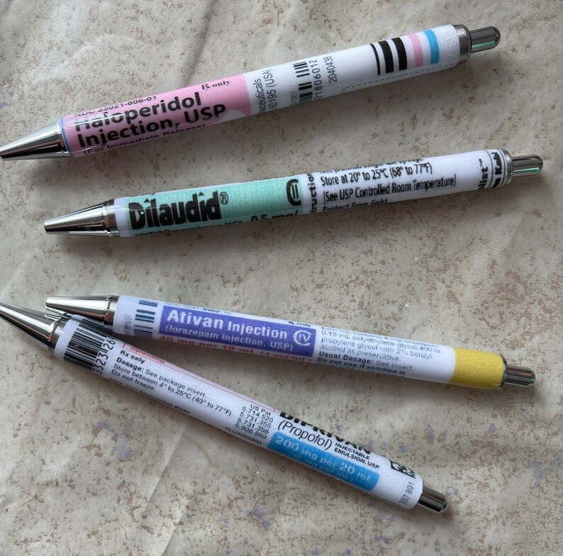 NO Glitter Propofol Pen/ Nurse Pen/ Haldol Pen/ Ativan Pen/ - Etsy