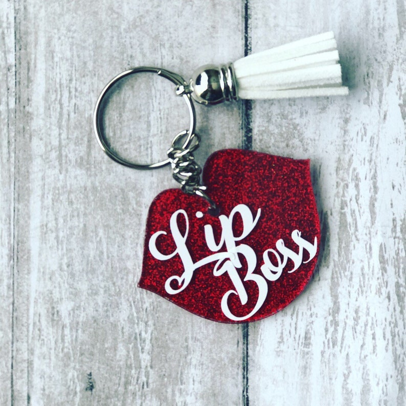 Acrylic keychain Lip boss keychain Lipsense consultant | Etsy