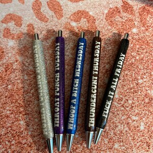 Humor Pens Office Jokes Adult Humor Pens Glittery Pens Gag - Etsy