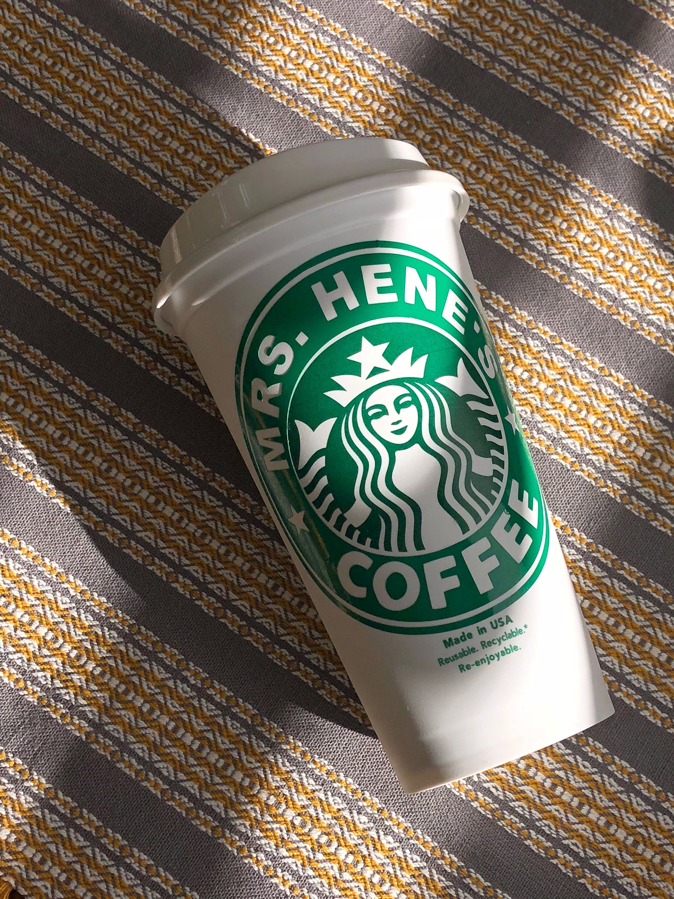 Coffee Cup Decal Coffee Cup Label Reusable Coffee Cup Label | Etsy