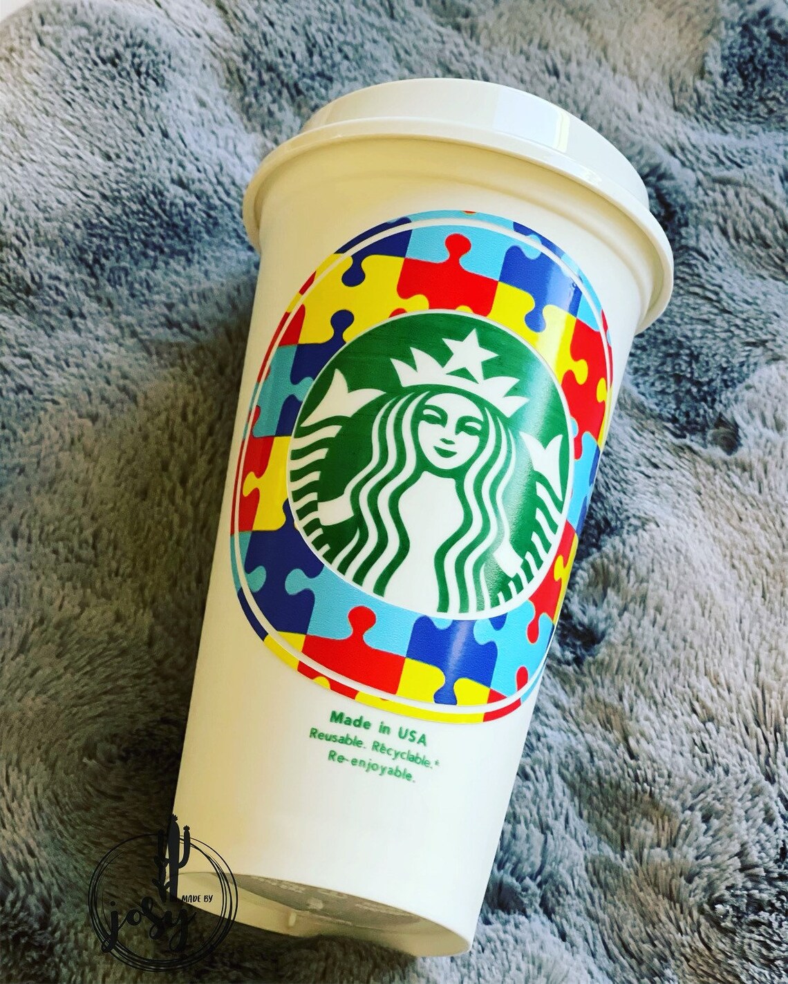 Autism Coffee Cup / Reusable Coffee Cup / Autism Awareness / - Etsy