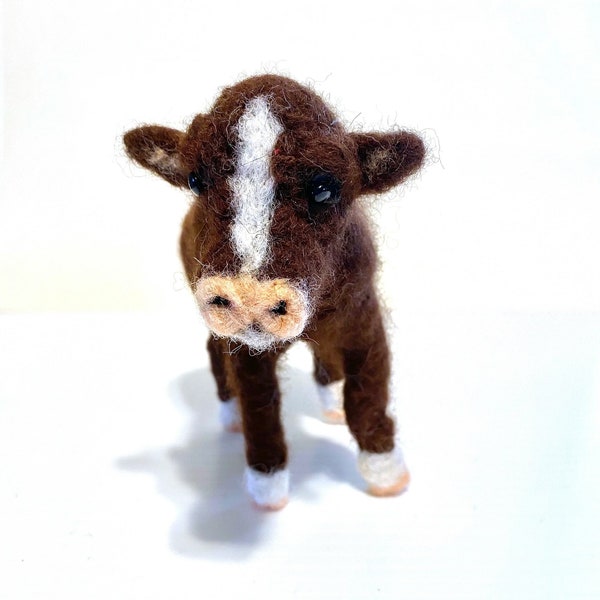 Felt Cow - Etsy