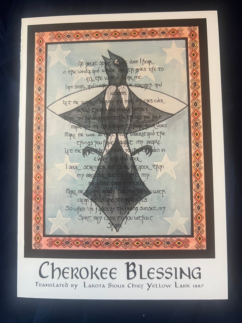 Cherokee Blessing 5x7 Card Set - Etsy