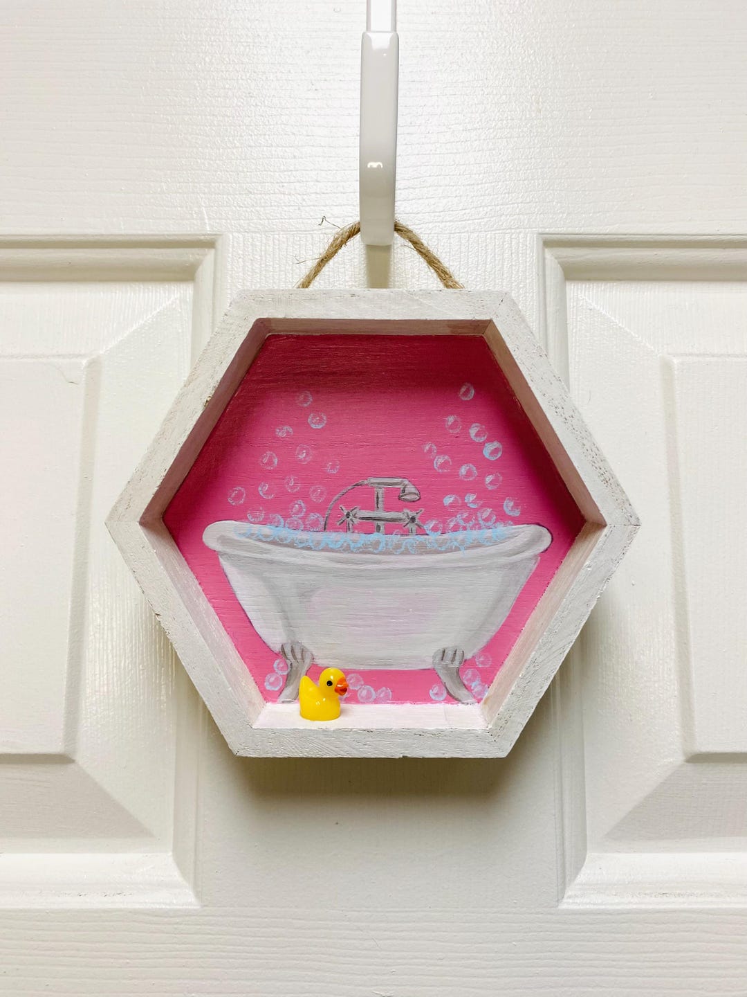 Rubber Ducky Shadow Box- Hexagon and Square - Etsy