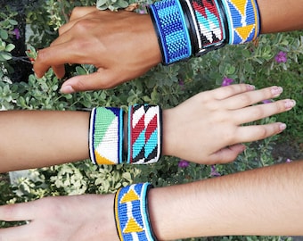 African Leather Bracelet - Etsy