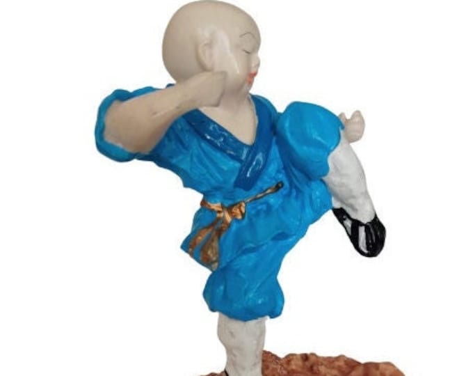 VINTAGE BABY MONK Detailed Hand-painted Cast Resin Cute Martial Arts ...