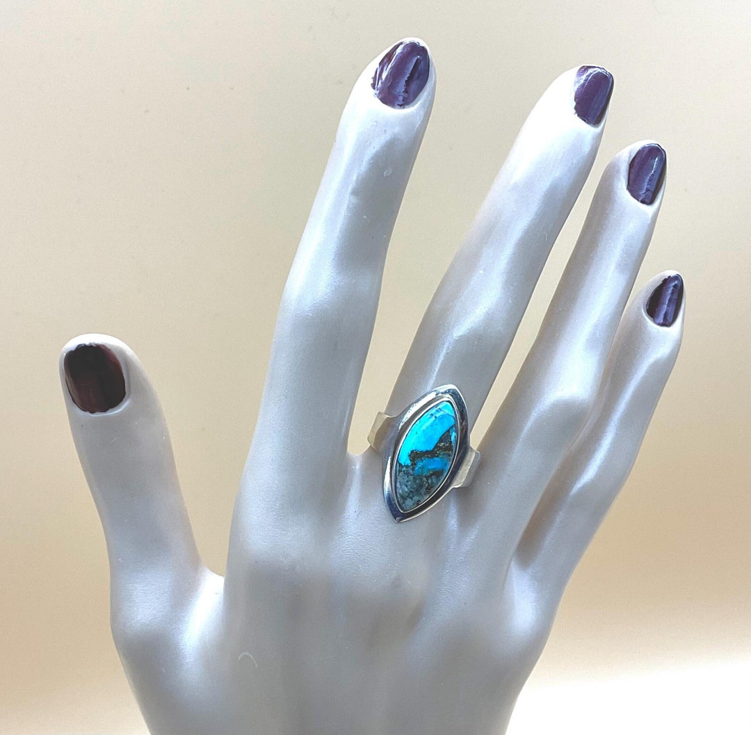 AUSTRALIAN TURQUOISE RING Marquise Australian Turquoise High Polish ...
