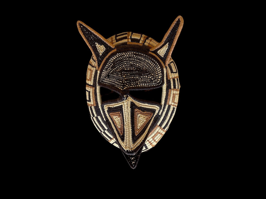 WOVEN PANAMA MASK Embera Hand-woven Tribal Wall Mask Panama Tribal ...