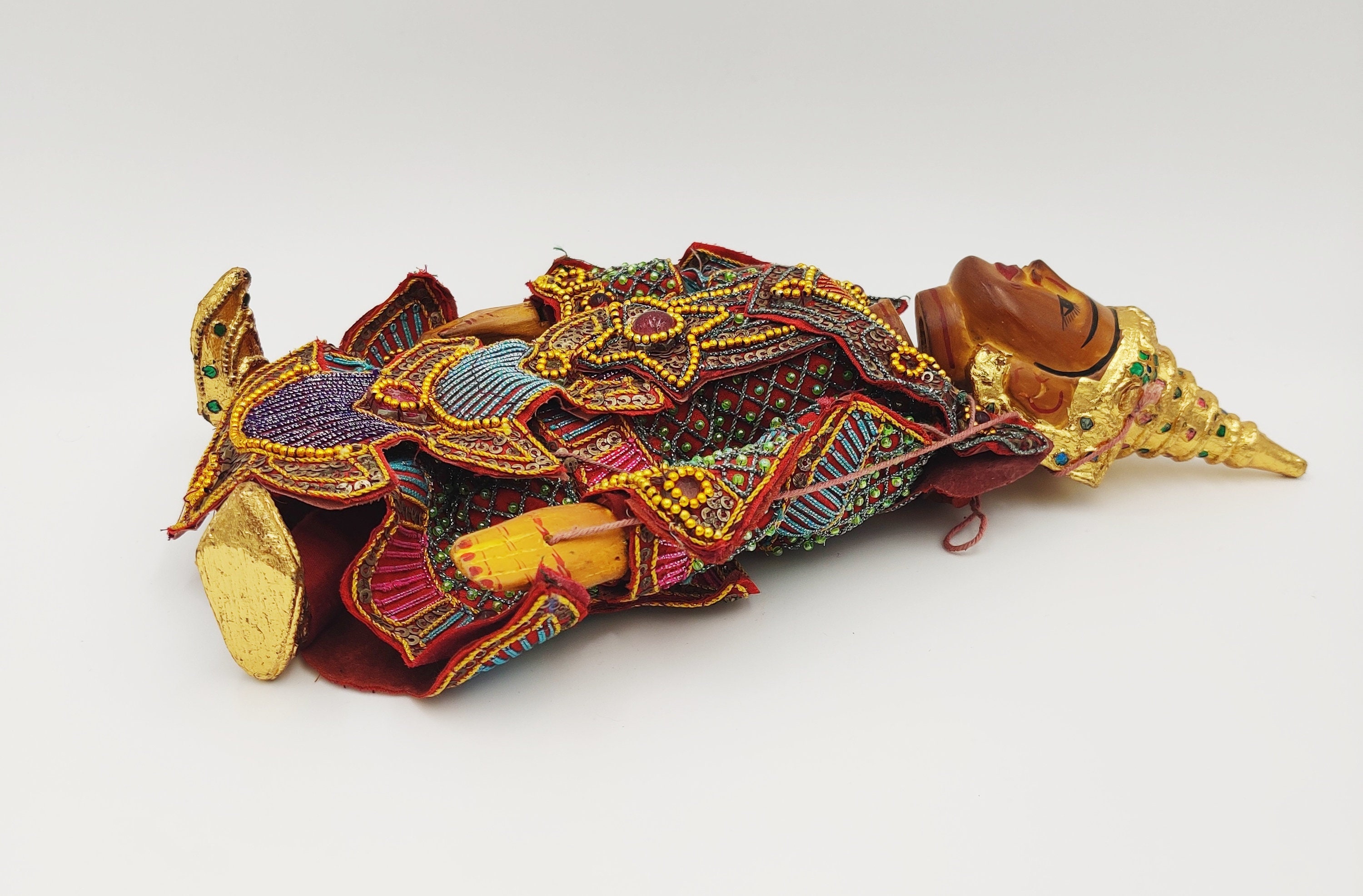 BURMESE STRING MARIONETTE Vintage Gilt Thar-gya-min Puppet - Etsy