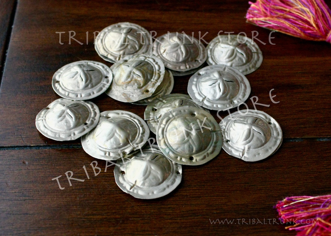 250 Large Size Turkmen Amulets With Star Repoussé for DIY Tribal ...