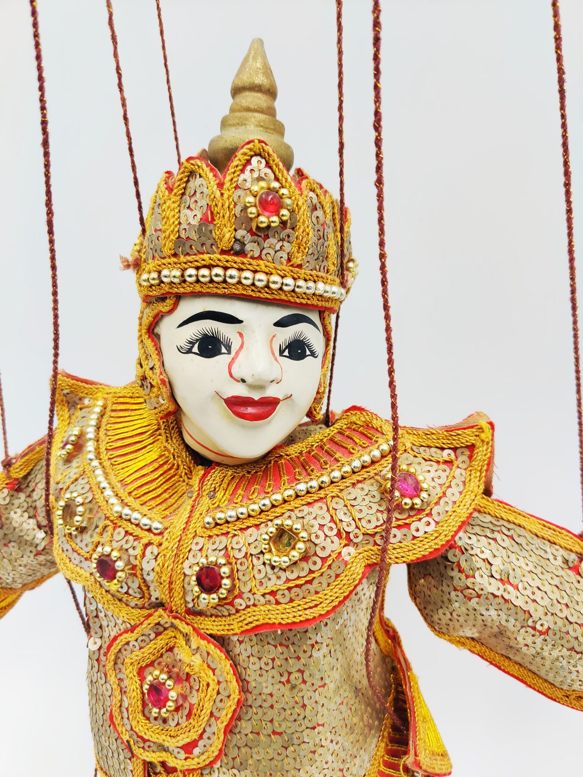 BURMESE STRING MARIONETTE Rare Mid-century Ornate Handcrafted - Etsy