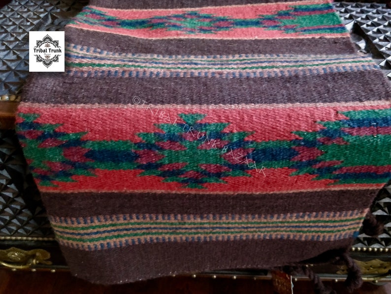 AZTEC SERAPE RUG 64 X 32 Stunning Vintage - Etsy