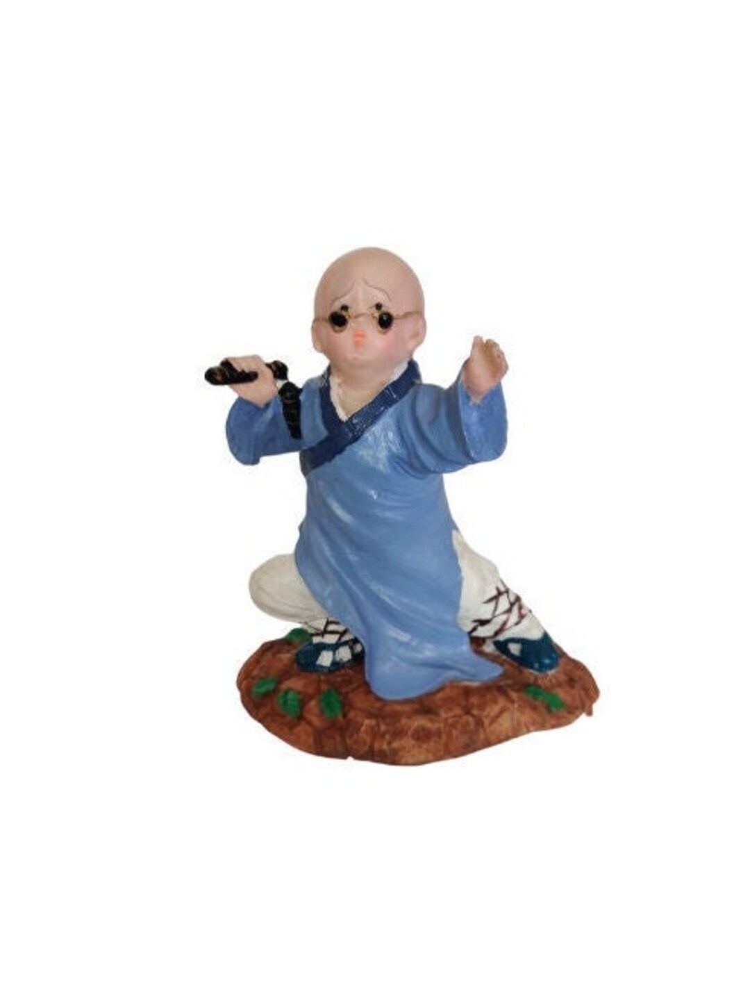 VINTAGE BABY MONK Detailed Hand-painted Cast Resin Cute Martial Arts ...