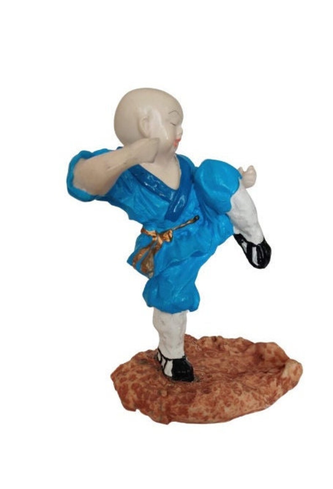 VINTAGE BABY MONK Detailed Hand-painted Cast Resin Cute Martial Arts ...