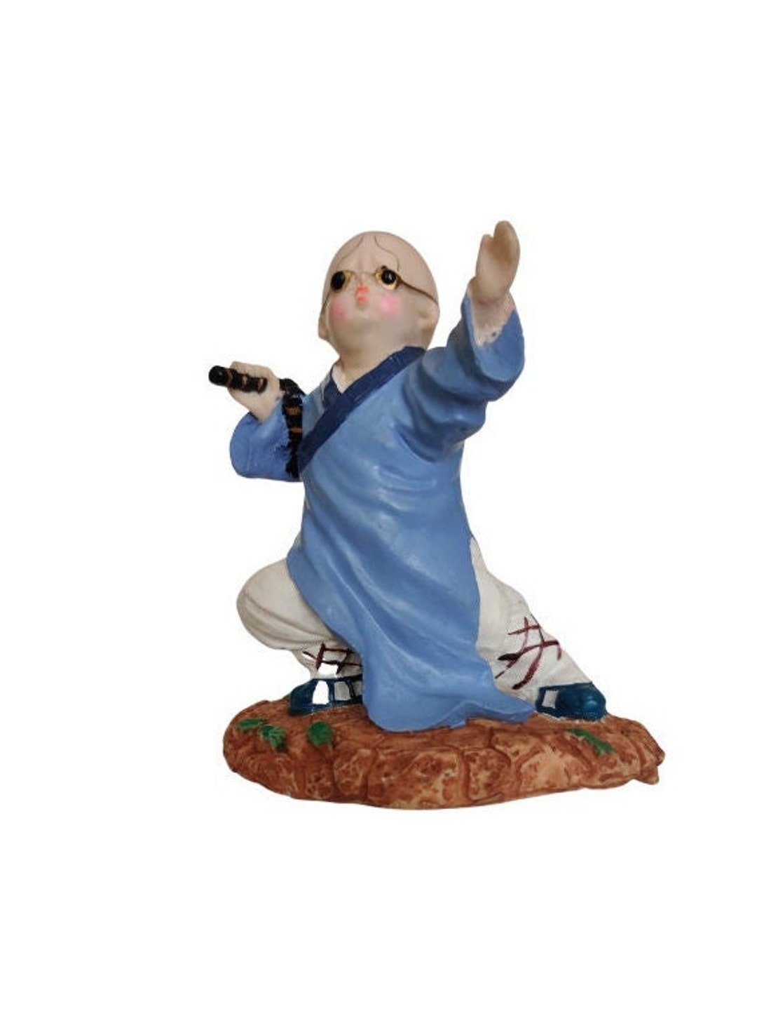 VINTAGE BABY MONK Detailed Hand-painted Cast Resin Cute Martial Arts ...