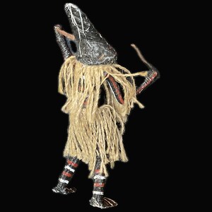 AFRICAN MASKS DOLLS Set of 2 Traditional Zimbabwe and Zambia Makeshi ...