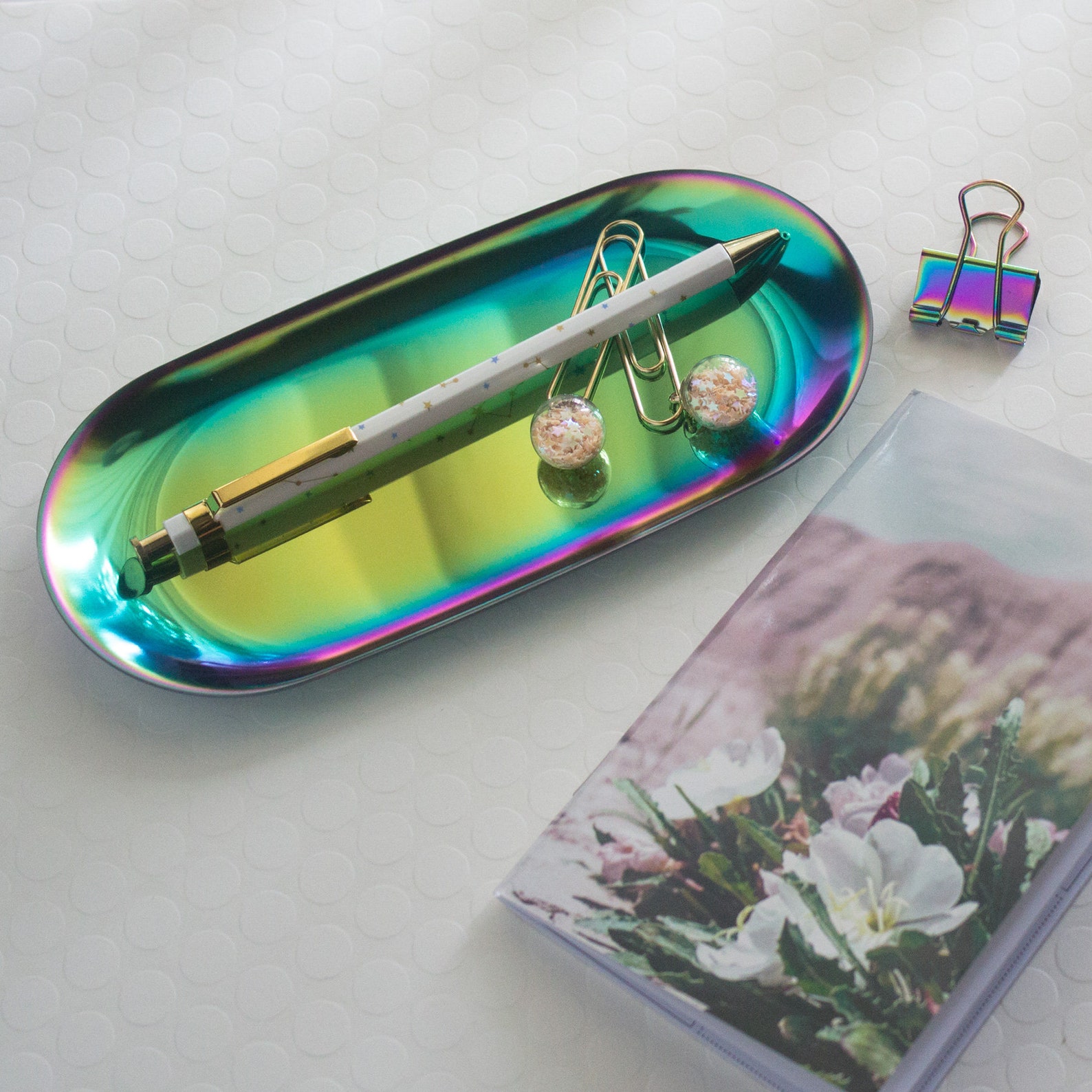 Storage Trays, Gold and Iridescent - Etsy