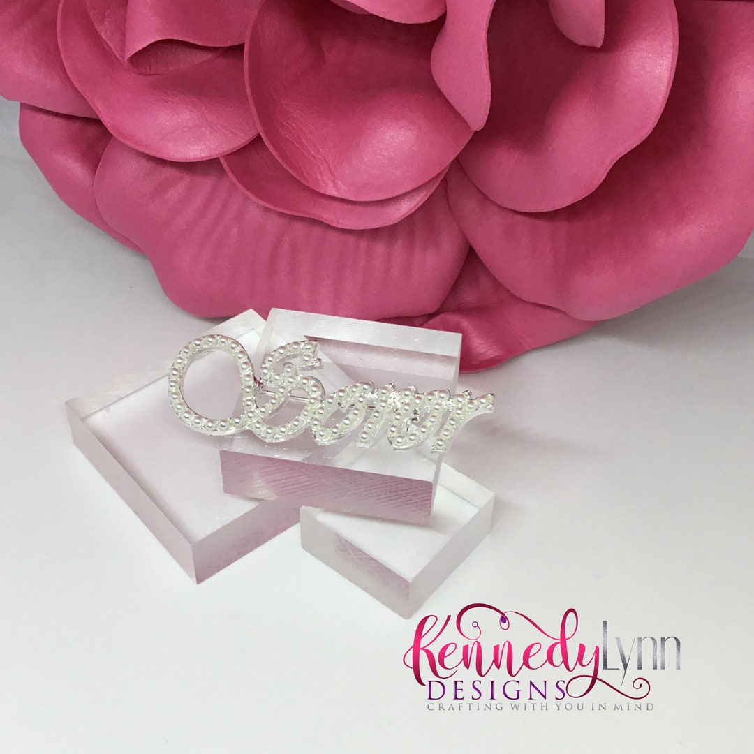 White Pearl Soror Lapel Pin/ Soror Pin/ Sorority Pin - Etsy