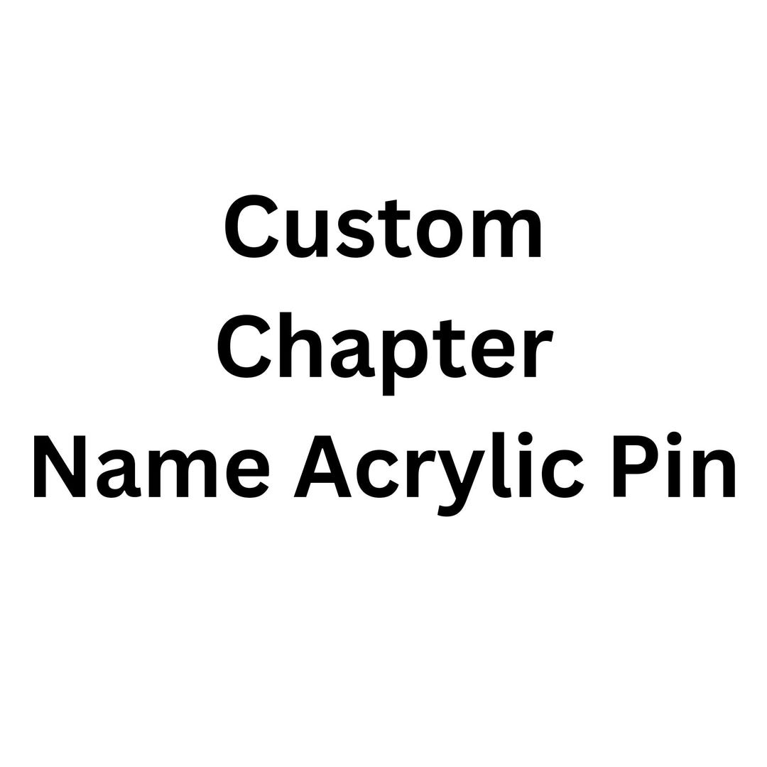 Custom Sorority Chapter Name Pin - Etsy