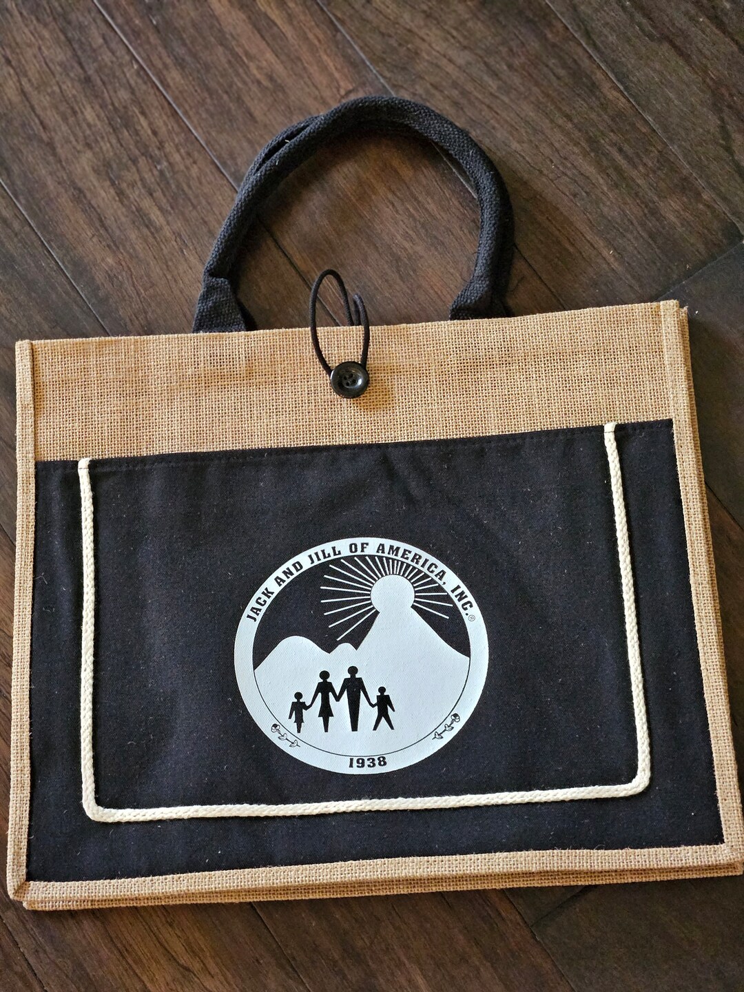 Jack and Jill of America, Inc. Jute Tote Bag/ Burlap Bag - Etsy