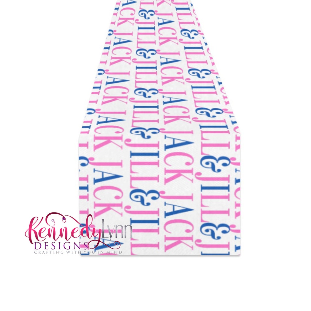 Jack and Jill Cotton Linen Table Runner - Etsy