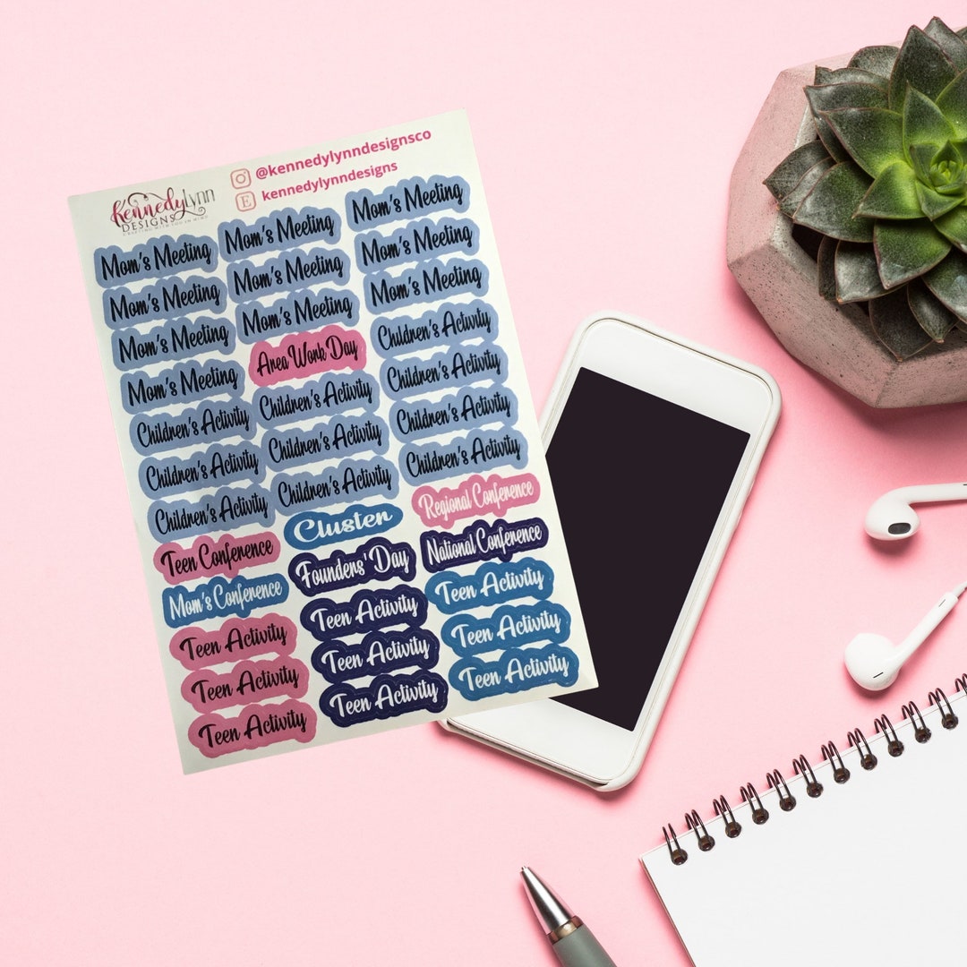 Planner Stickers/ Kiss Cut Stickers/ Meeting and Conference Stickers ...