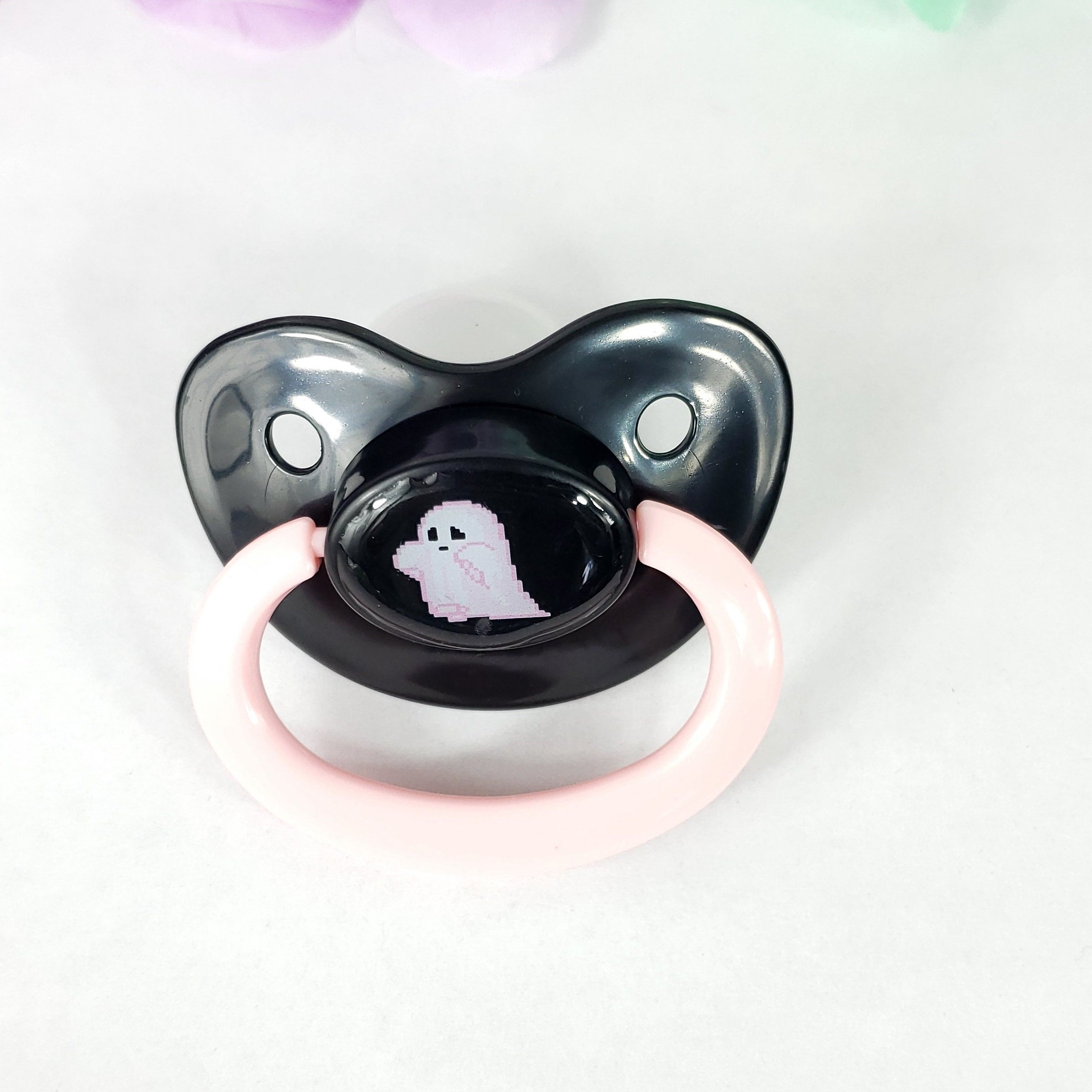 Adult Pacifier - Pixel Ghost ABDL Adult Baby Pacifier in Various Colors ...