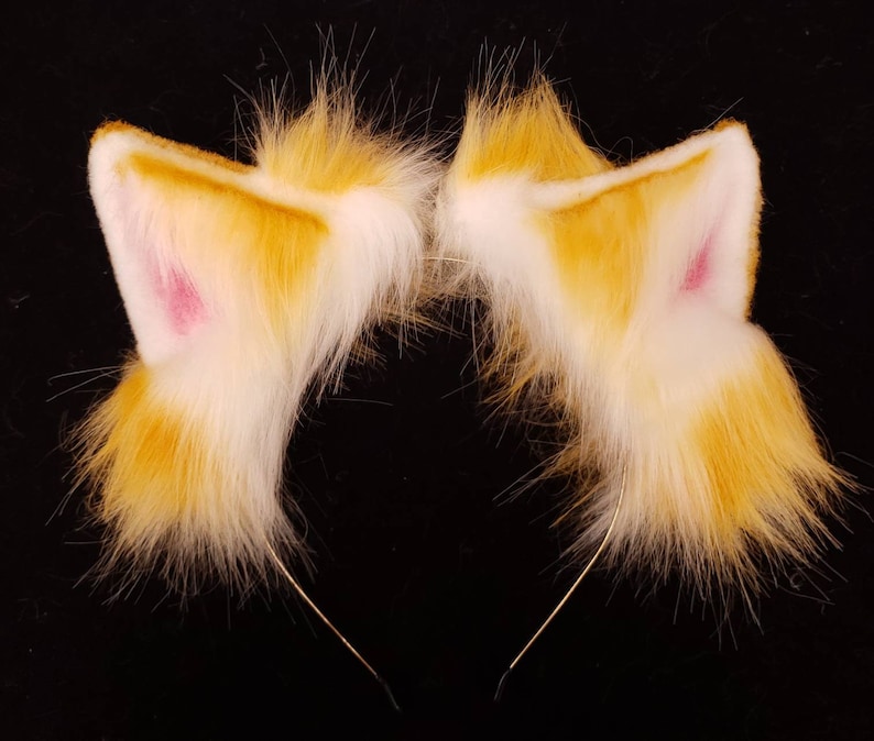 Realistic Animal Ears Yellow Cosplay Pet Play Bendable Ears | Etsy
