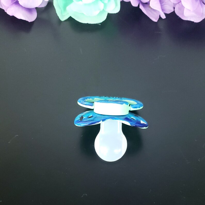 Hand Painted Adult Pacifier Shark ABDL Adult Baby Pacifier - Etsy