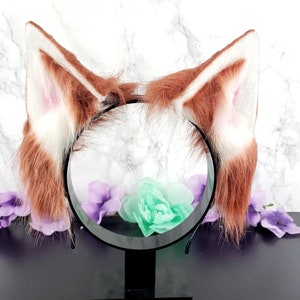 Realistic Animal Ears, Red Halloween Cosplay, Pet Play Fully Bendable ...