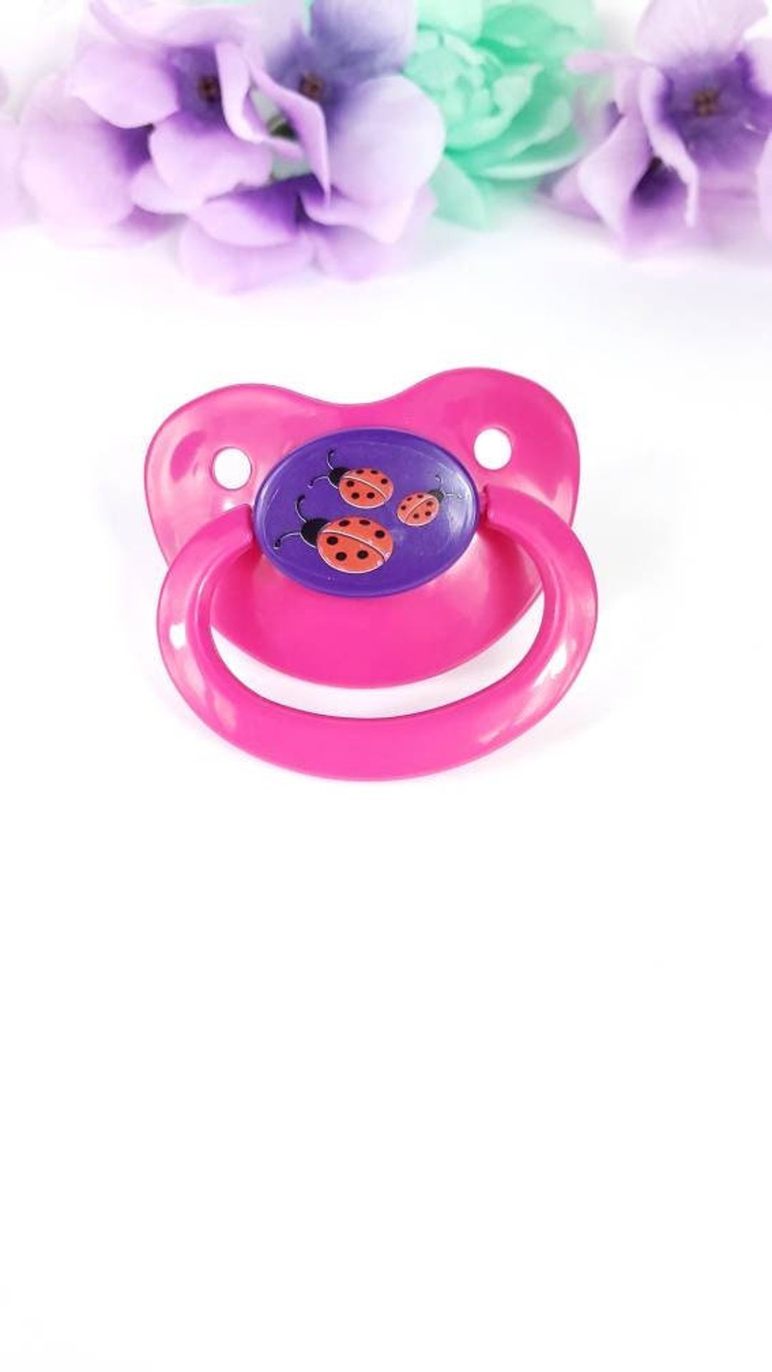 Lady Bugs Adult Pacifier ABDL Adult Baby Pacifier for Soothing Little ...