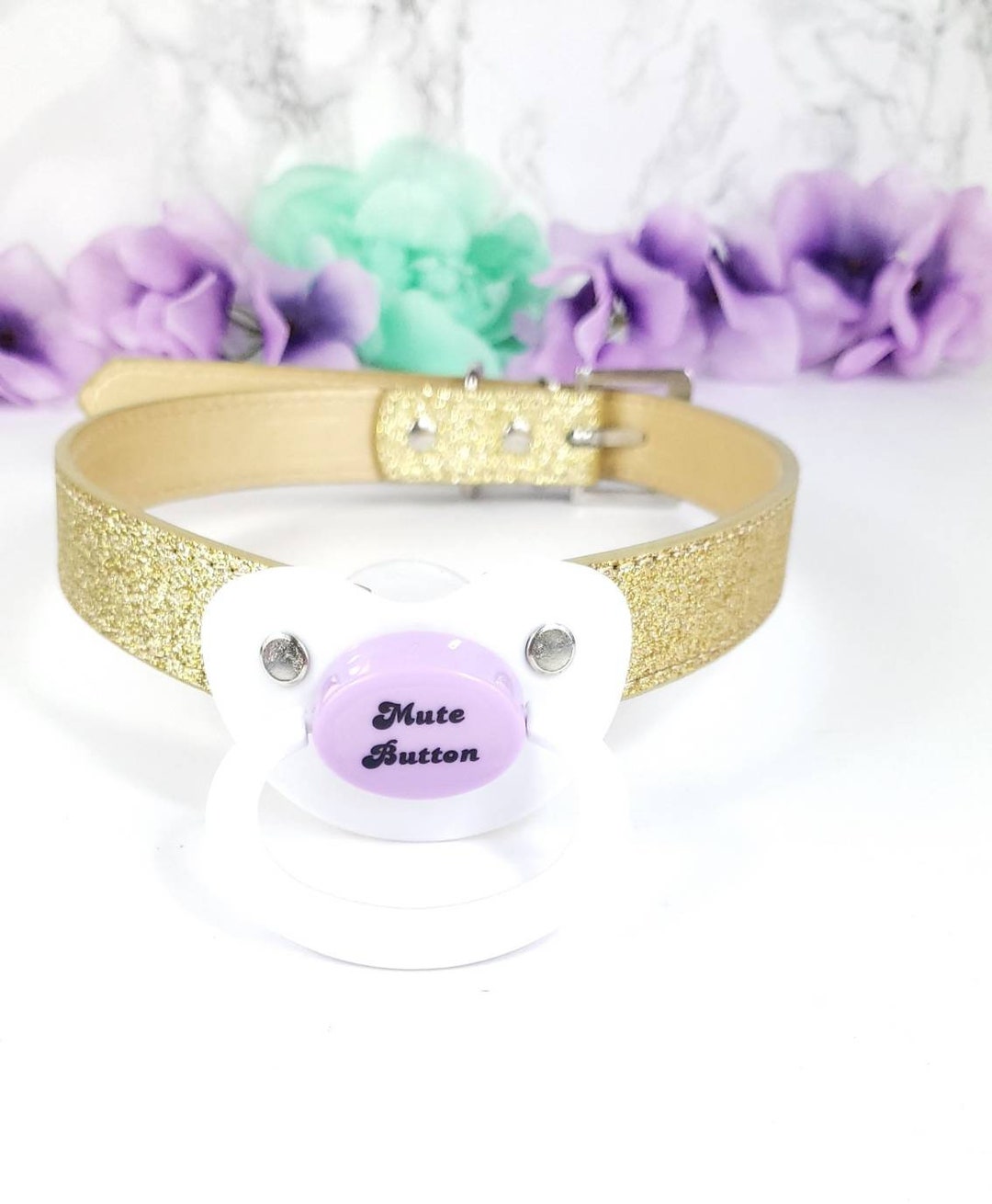 Mute Button Adult Pacifier Gag ABDL Pacifier Gag DDLG - Etsy