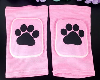 Hot Pink Paw Knee Pads Pole Dancing Knee Protection Paws for Pet Play ...