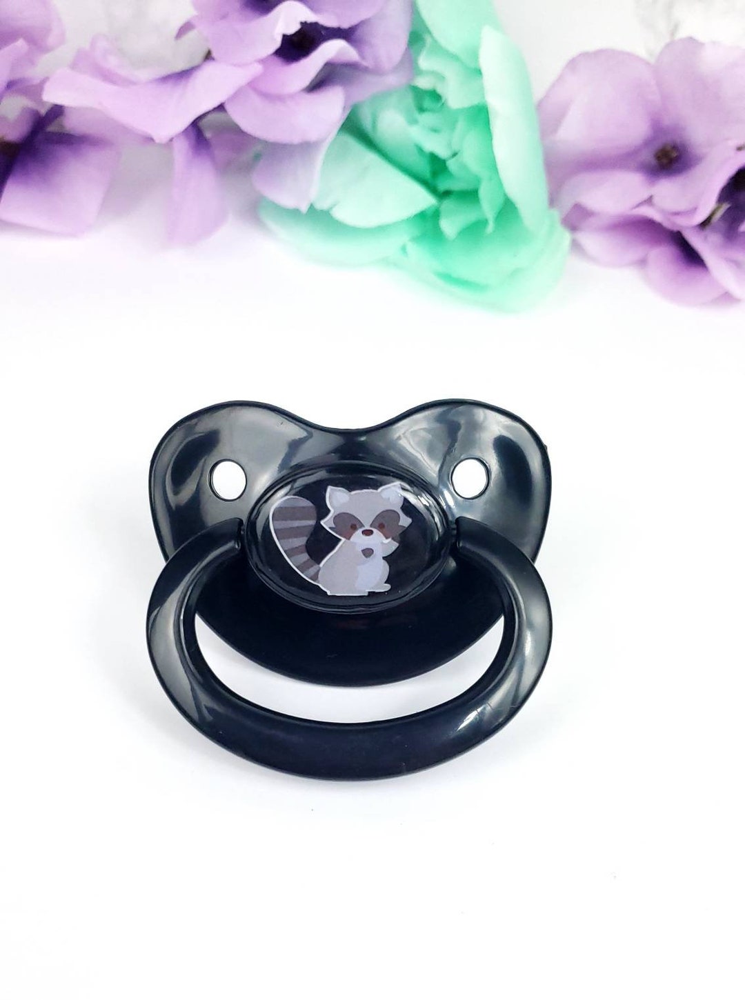 Raccoon Adult Pacifier - ABDL Adult Baby Pacifier in Various Colors for ...