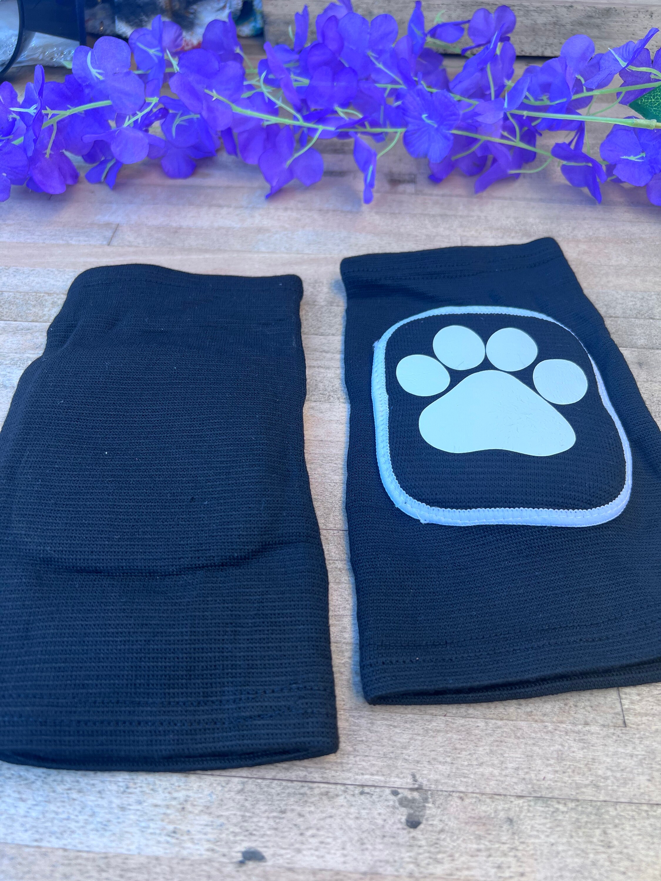 Black Paw Knee Pads - Pole Dancing Knee Protection Paws for Pet Play ...