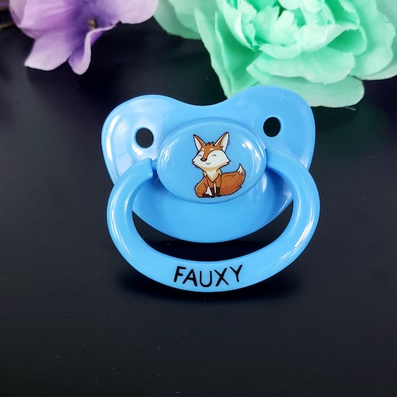 Fox Adult Pacifier Personalized Custom Text DDLG & ABDL - Etsy